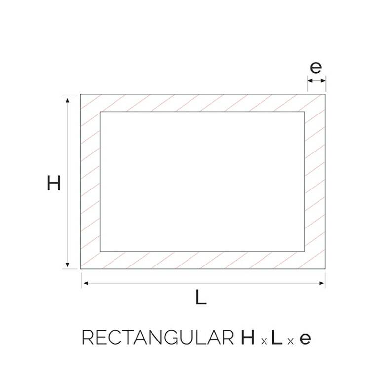 Perfil Rectangular - Alumedida